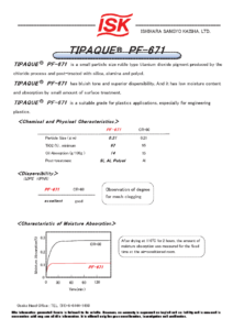 Tipaque PF-671 - ISHIHARA CORPORATION (U.S.A.)